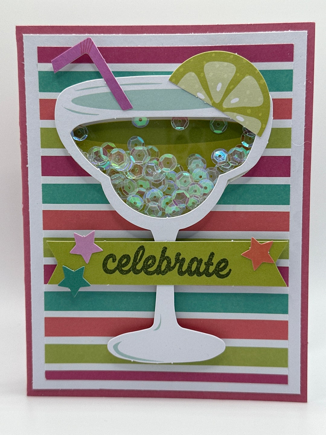 Handmade Birthday Card Shaker Greeting Card - Etsy