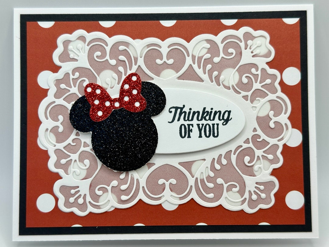 Handmade Greeting Card Disney Minnie Mouse Just Because Thinking of You ...