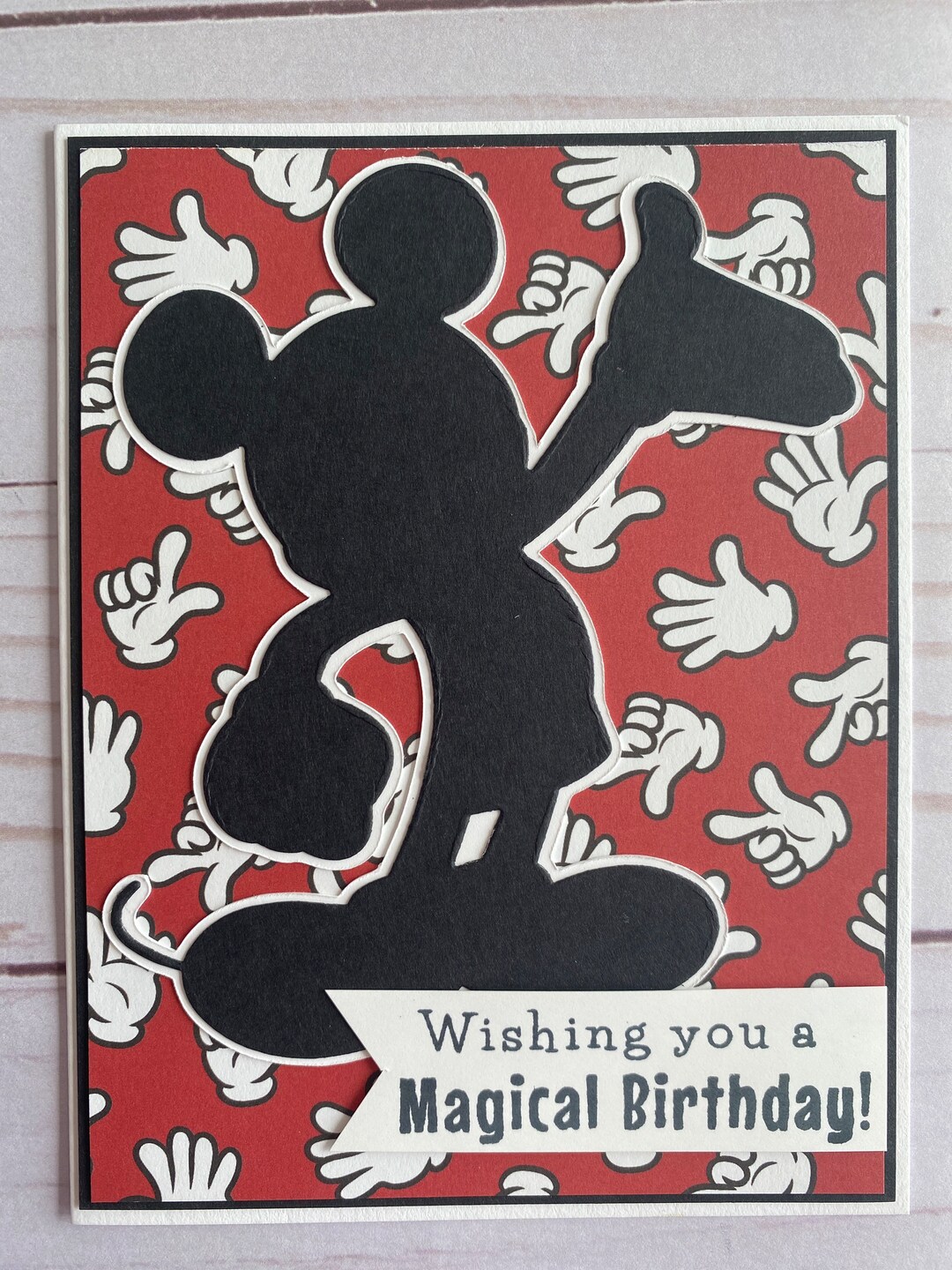 Handmade Disney Birthday Card Mickey Mouse Classic Mickey - Etsy