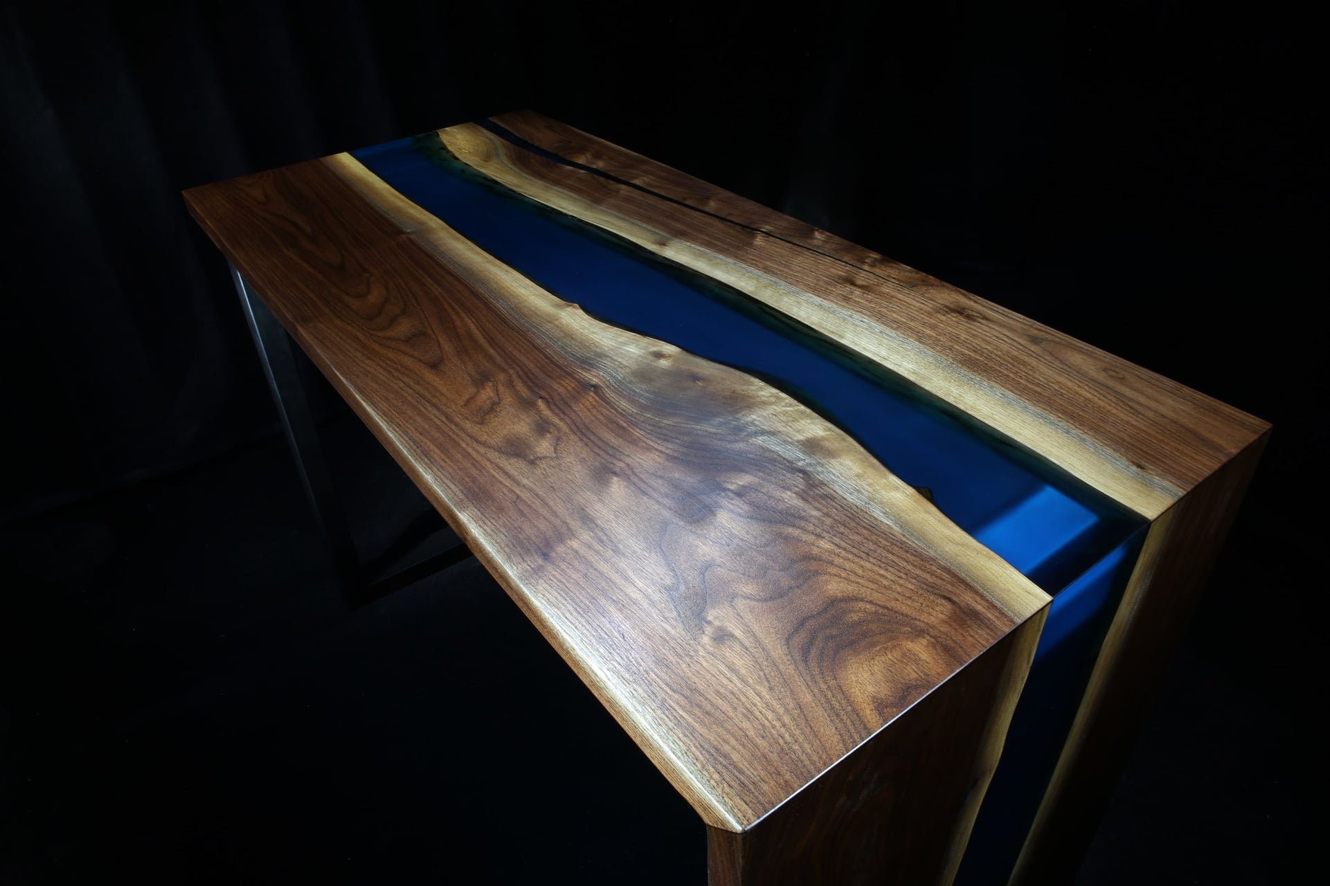 Walnut Waterfall Side Table Walnut Table Epoxy Table Resin - Etsy UK