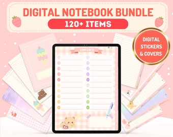 Digital Notebook Hyperlinked Kawaii Notebook for iPad and Tablet ...