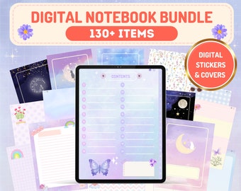 Digital Notebook Hyperlinked Kawaii Notebook for iPad and Tablet ...