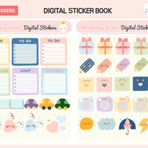 Cute Digital Sticker Bundle Kawaii Digital Sticker Book for Digital ...