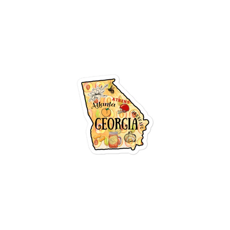 Georgia Sticker, Peach Sticker, Atlanta Sticker, Sweet Tea Sticker ...