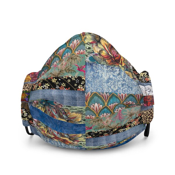 Patchwork Face Mask - Etsy