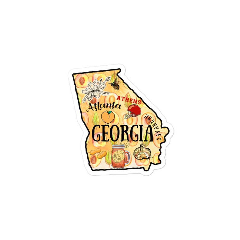 Georgia Sticker, Peach Sticker, Atlanta Sticker, Sweet Tea Sticker ...