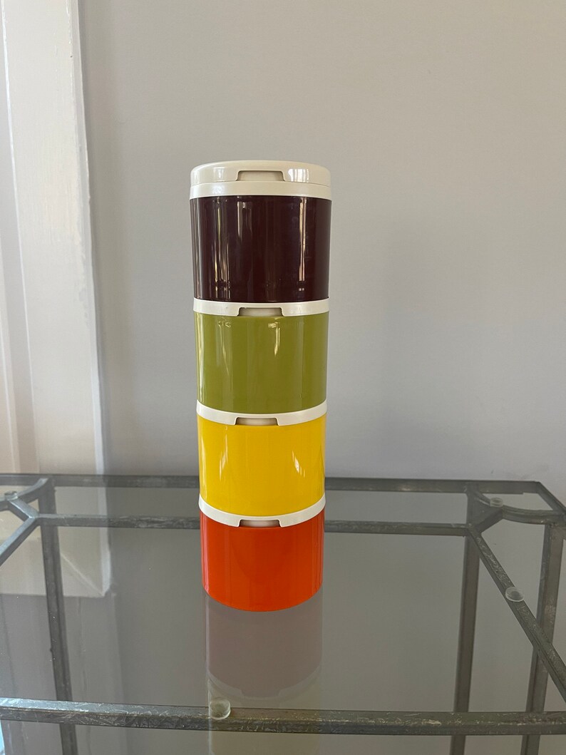 Vintage 1970s Harvest Stackable Spice Shakers - Etsy