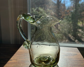 Small Glass Pitcher | Etsy