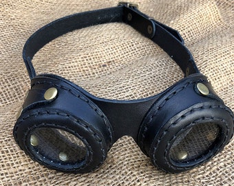 Leather Goggles - Etsy