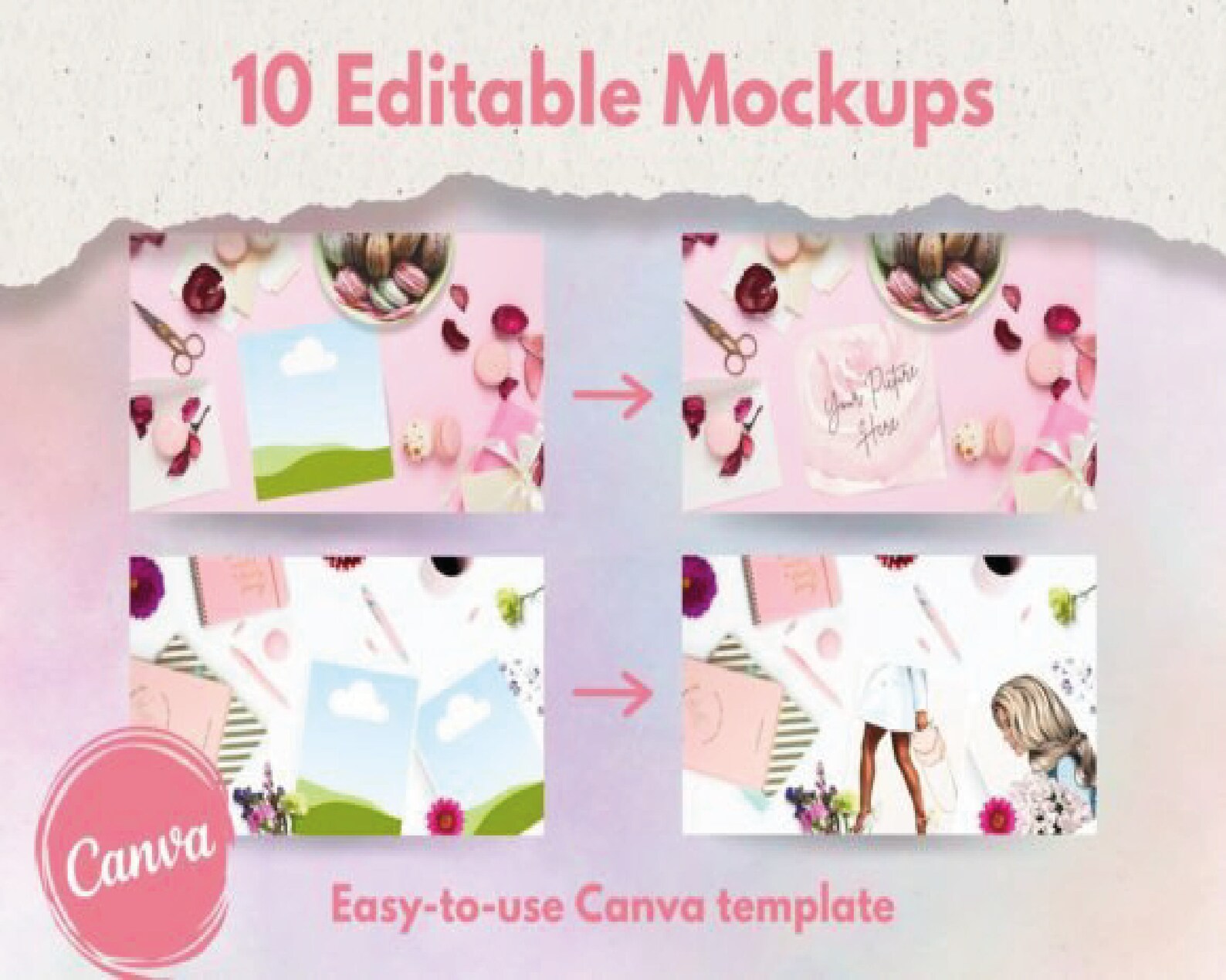 Canva Mockup Kit Digital Product Mockups - Etsy