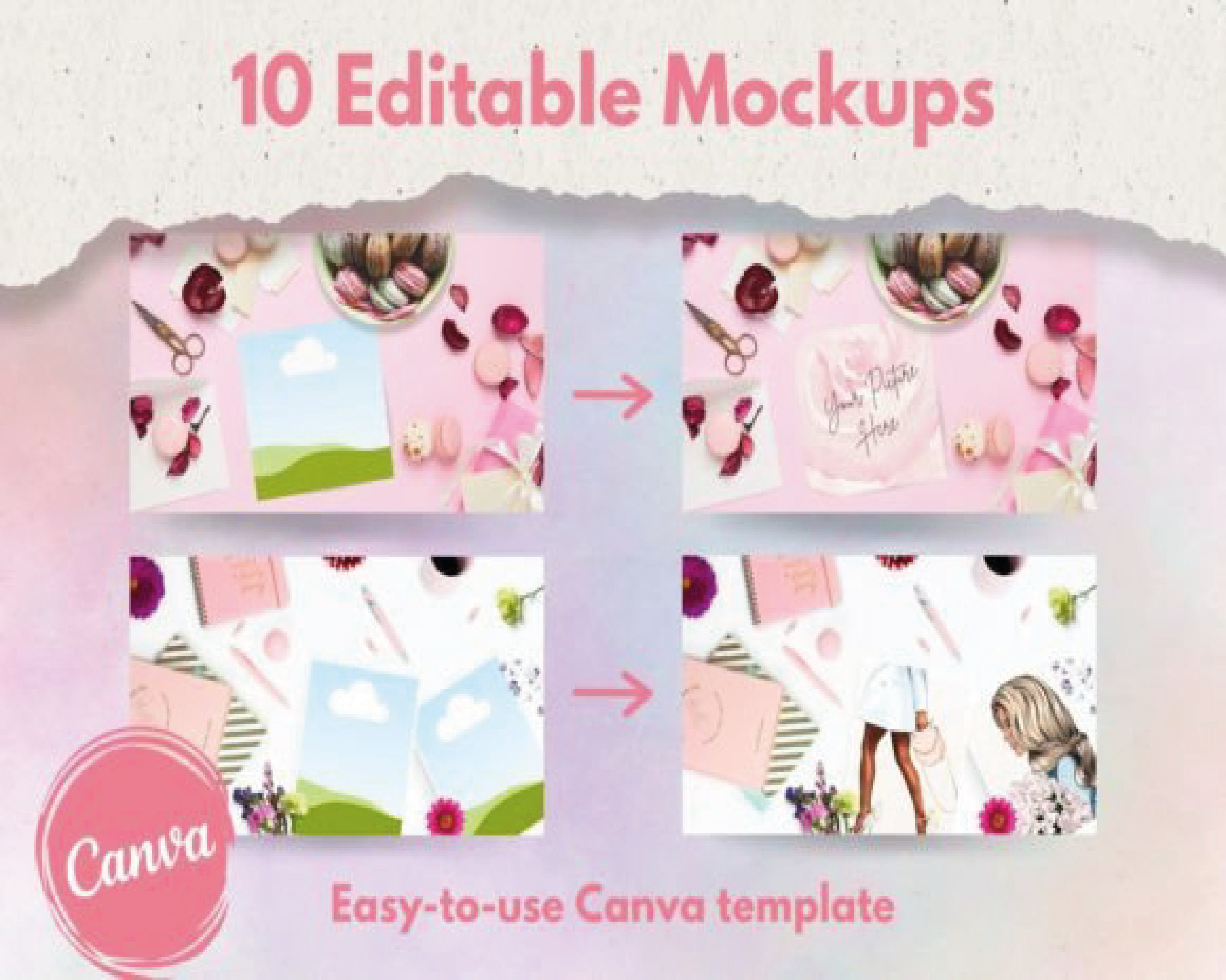 Canva Mockup Kit Digital Product Mockups - Etsy