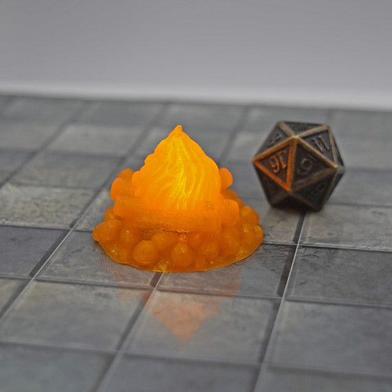 Flickering LED Campfire Miniature Terrain for Dungeons and | Etsy Singapore