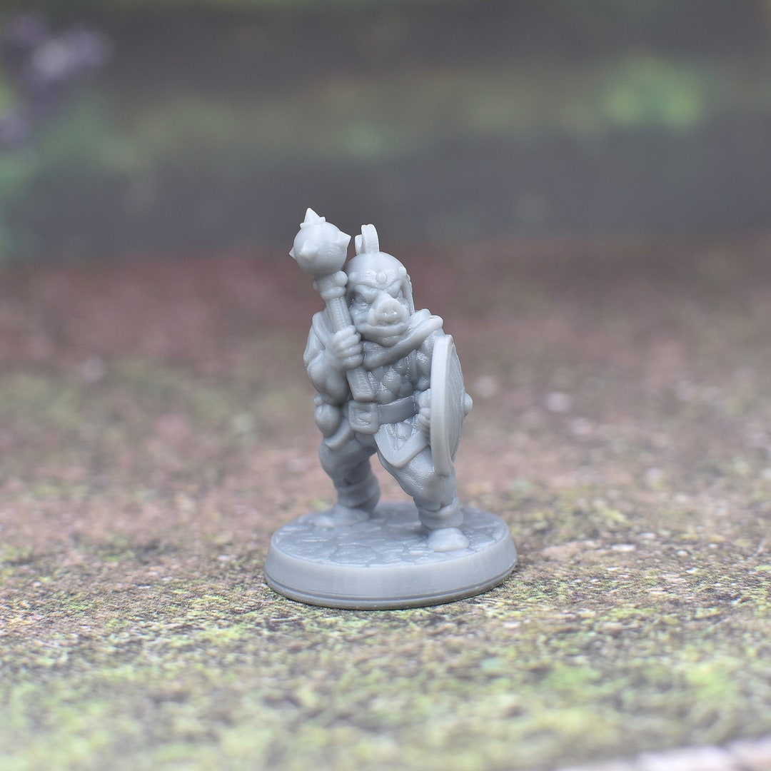 Pig Face Orc Mace Dnd Miniatures for Tabletop Wargaming and Miniature ...