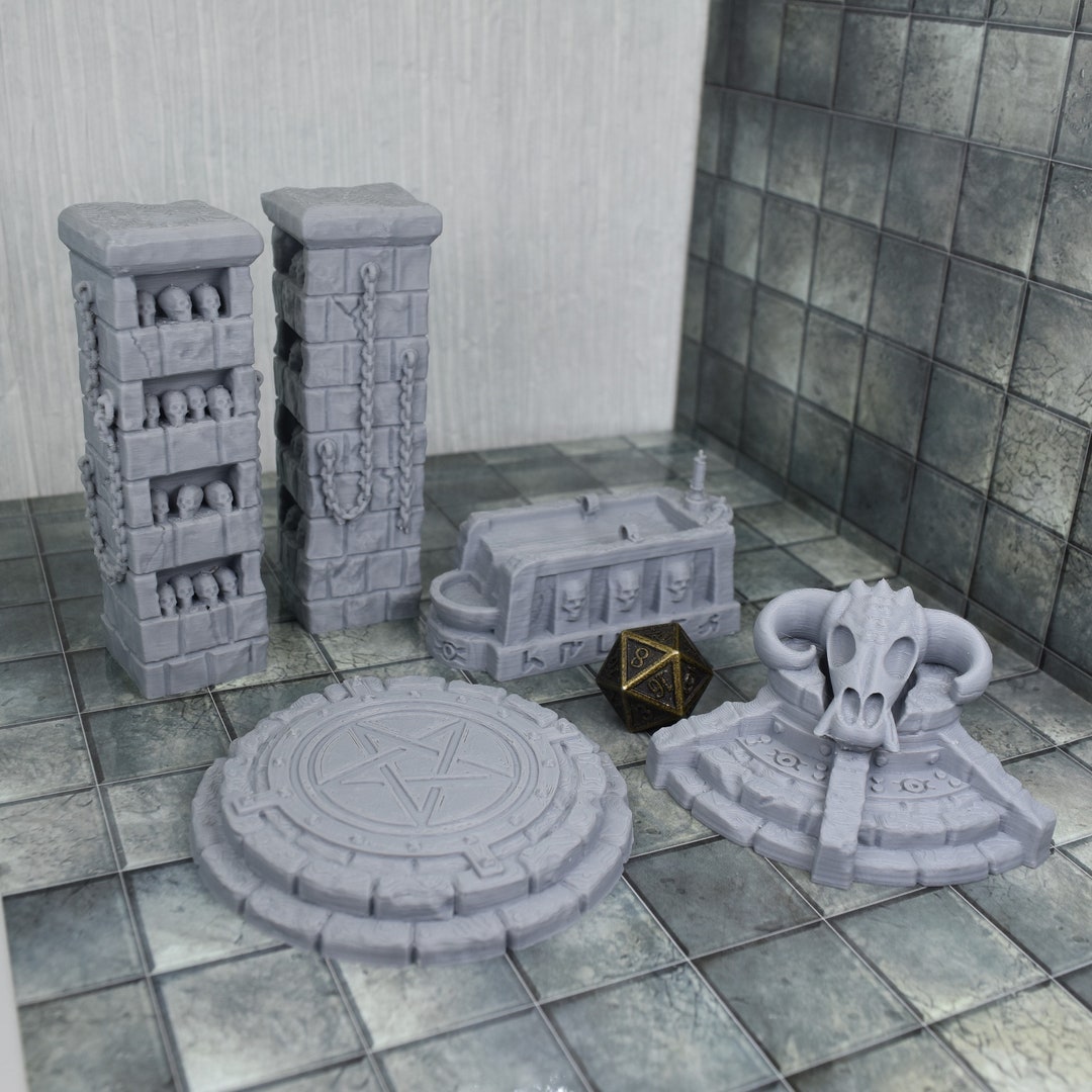 Dnd Terrain Occult and Evil Set 3d Printed Terrain to Use as Dnd Accessories for Tabletop ...
