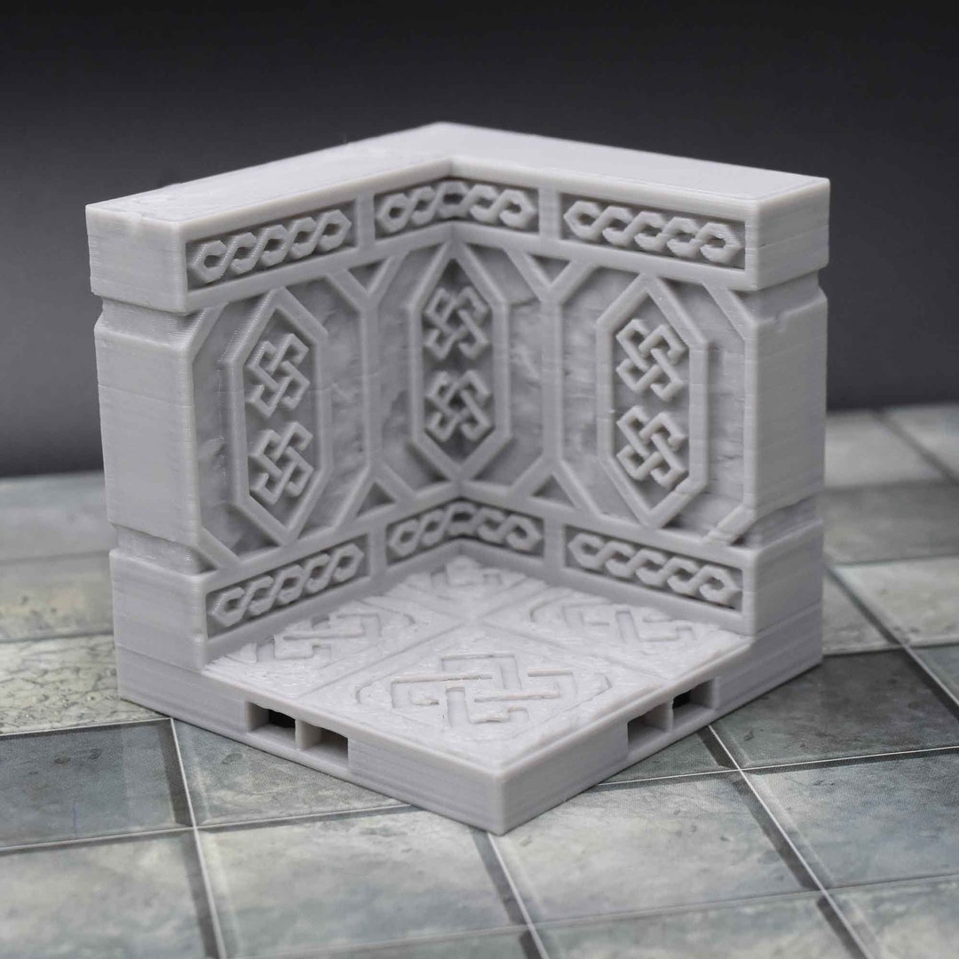 Dragonlock Dwarven Tiles Corner Wall for Fantasy Miniature - Etsy