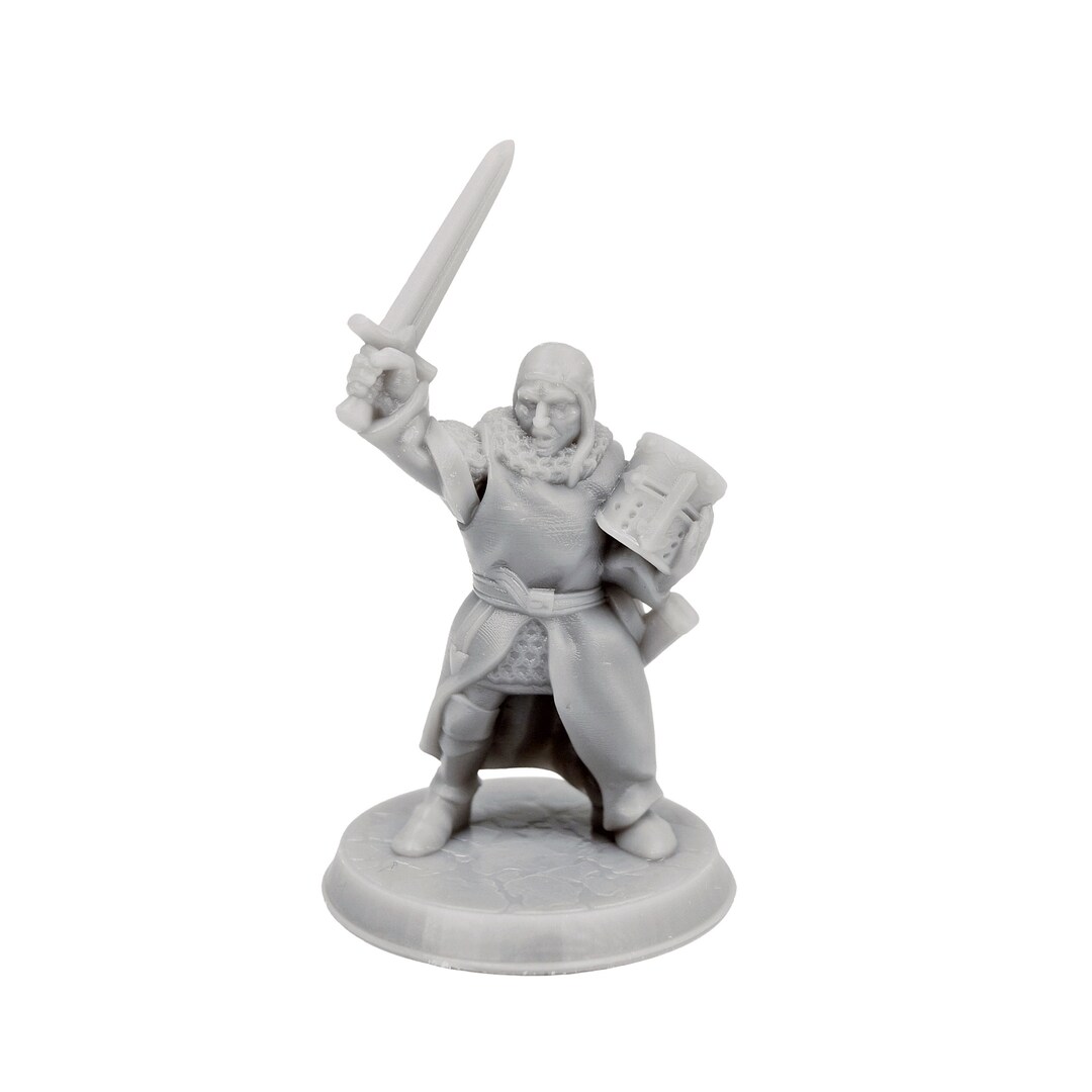 Human Crusader Paladin Miniature for Wargames and Fantasy Tabletop ...