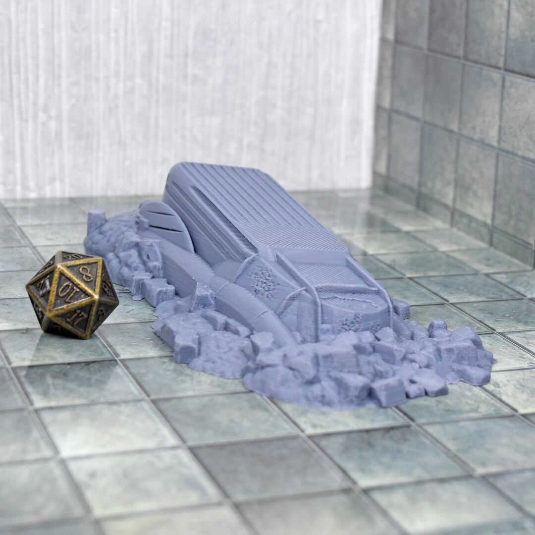 Cyberpunk Terrain Wrecked Van Unpainted Sci-fi Wasteland Dnd Miniature ...