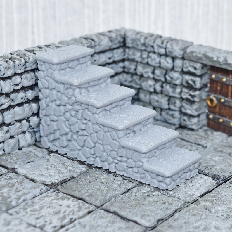 28mm Dungeon Terrain Stone Stairs for D&D and Miniature - Etsy