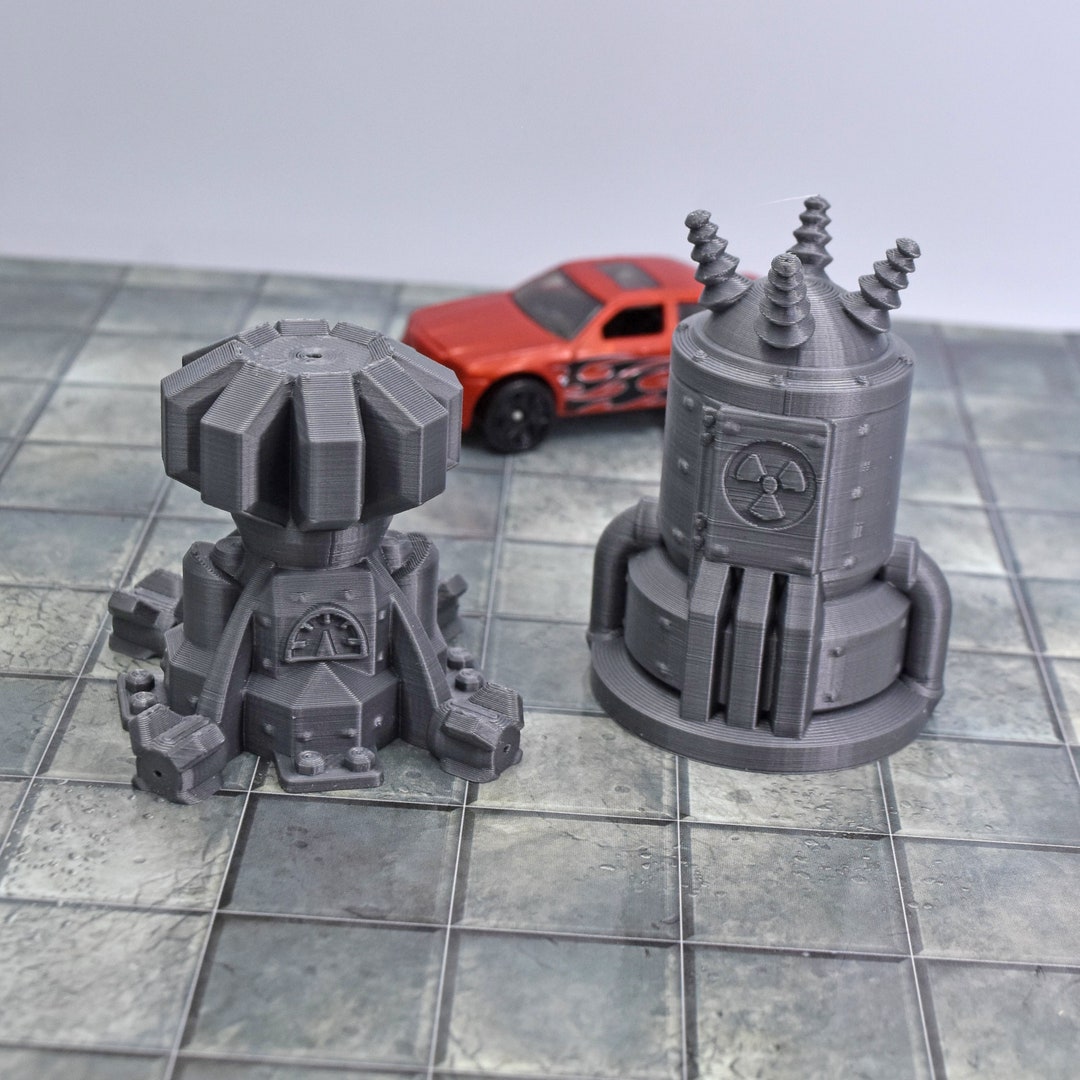 Cyberpunk Terrain Power Generators Unpainted Sci-fi Wasteland Dnd ...