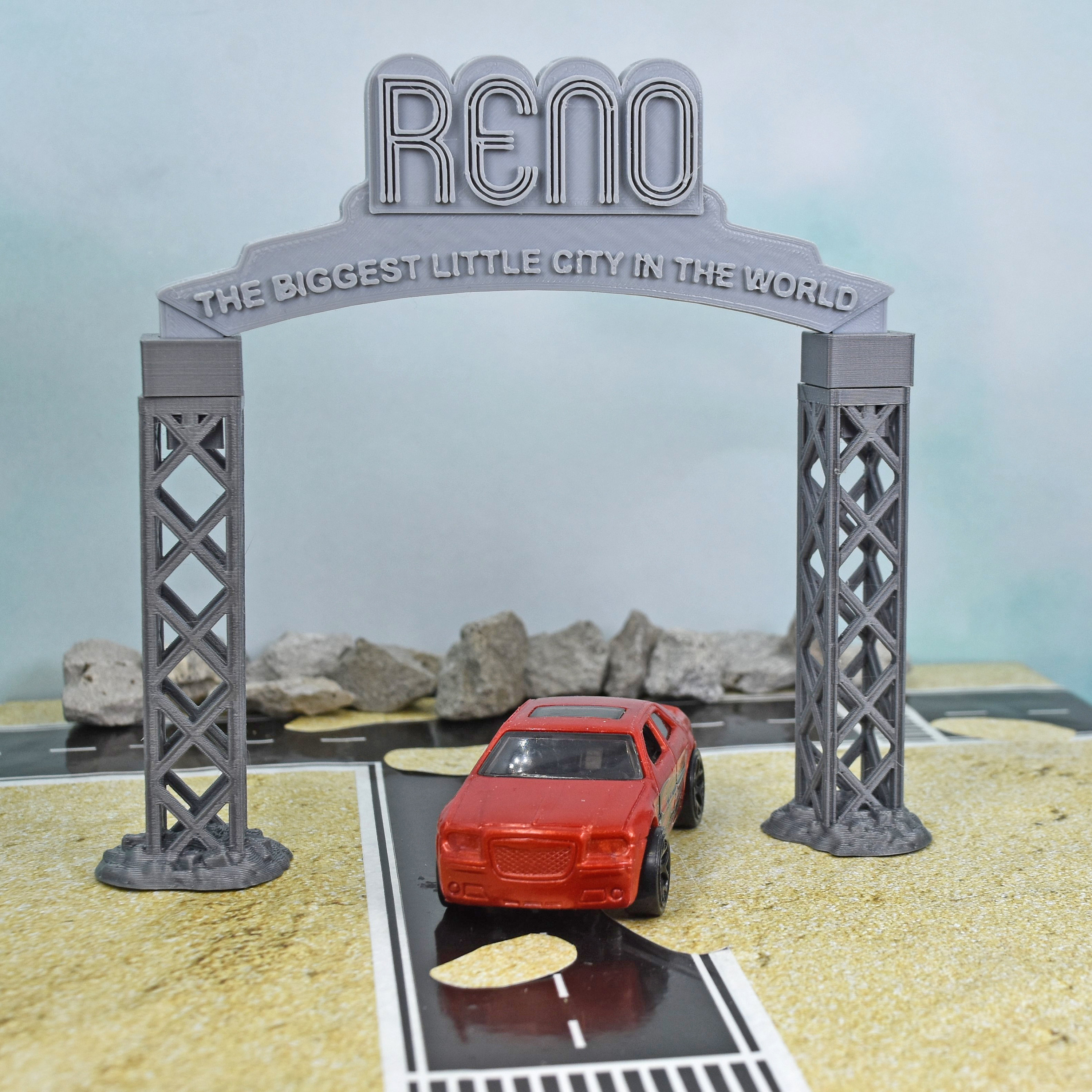 28mm Miniature Reno Sign for Gaslands Fallout Terrain | Etsy