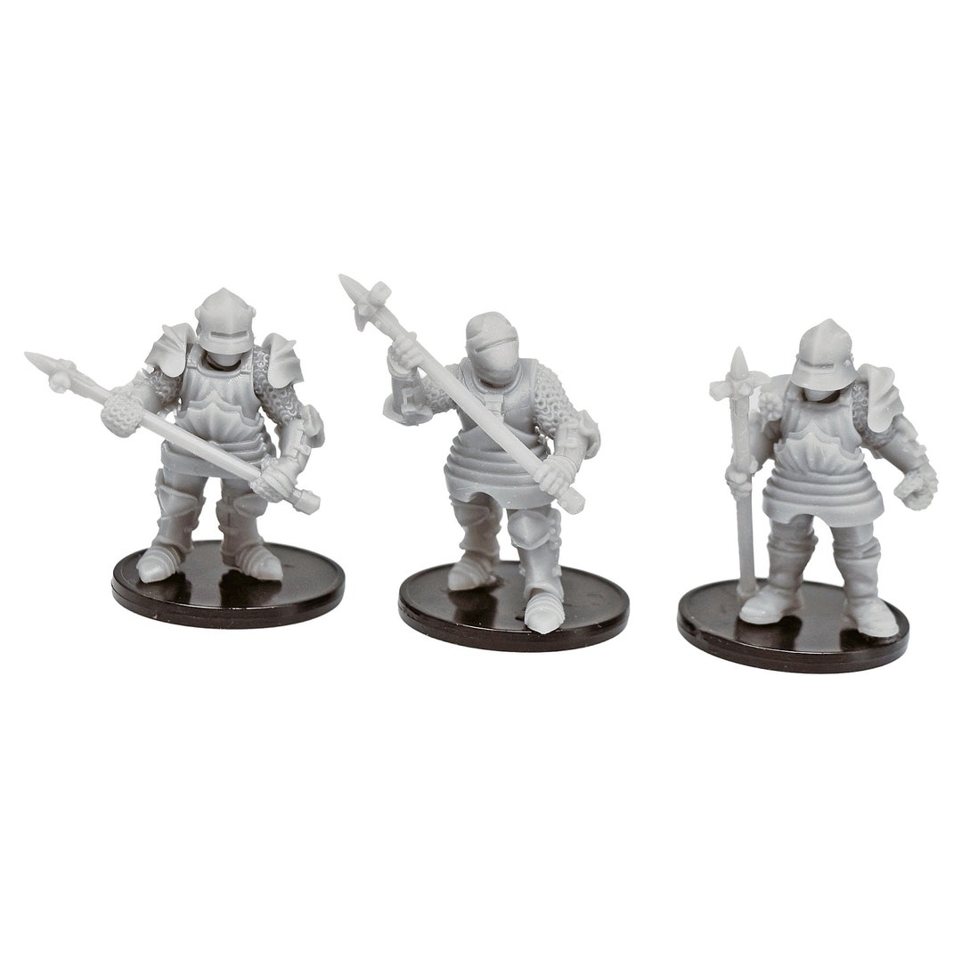 Dnd Miniature Set of Knight Miniatures Are Unpainted Miniatures for ...