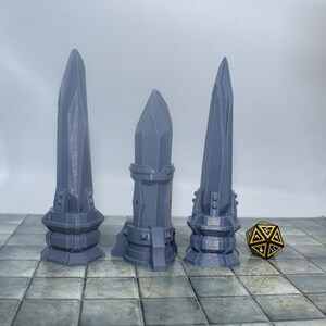 Dnd Terrain Crystal Obelisks 3d Printed Terrain to Use as Dnd ...