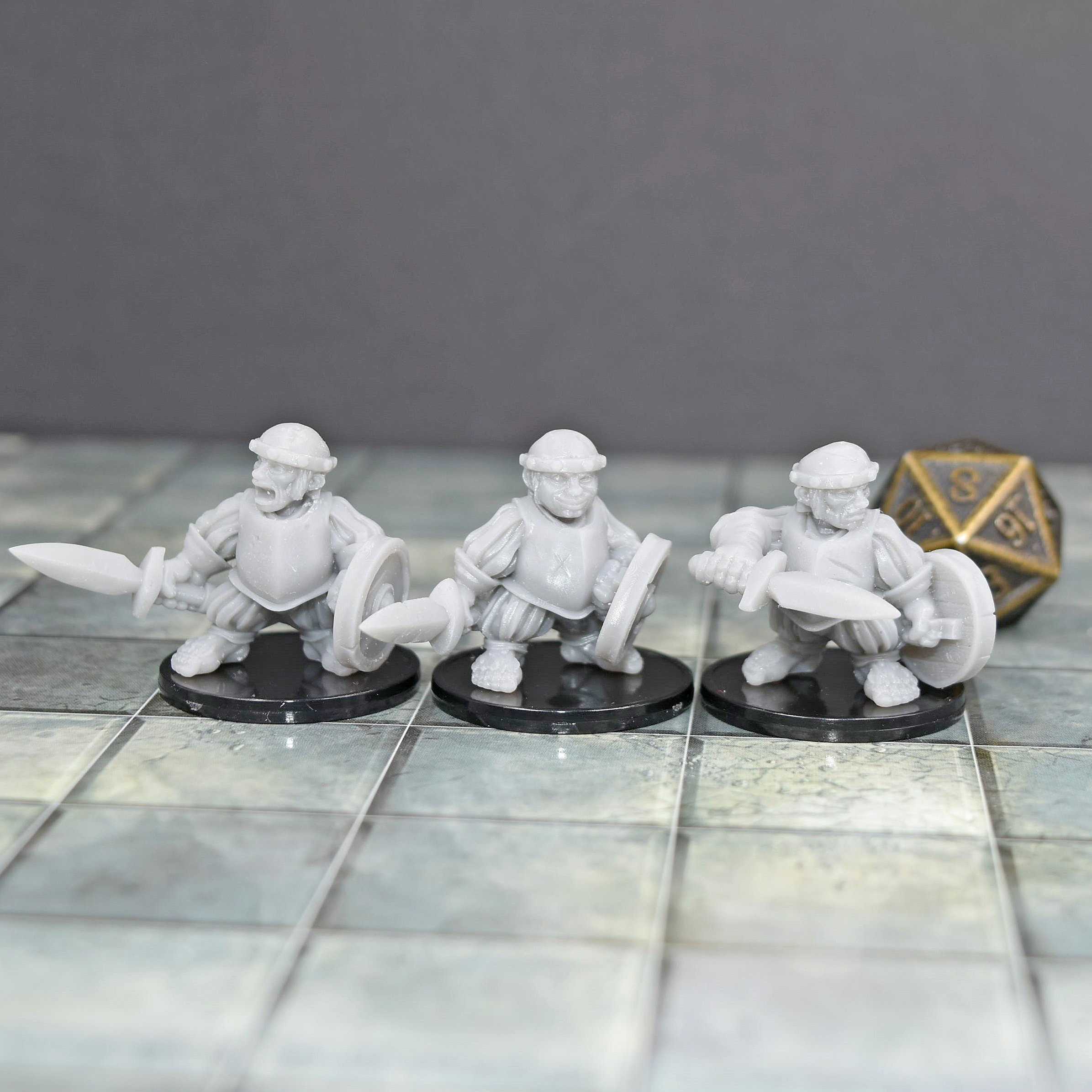 Male Halfling Fighters Fantasy Miniatures for D&D or Miniature - Etsy