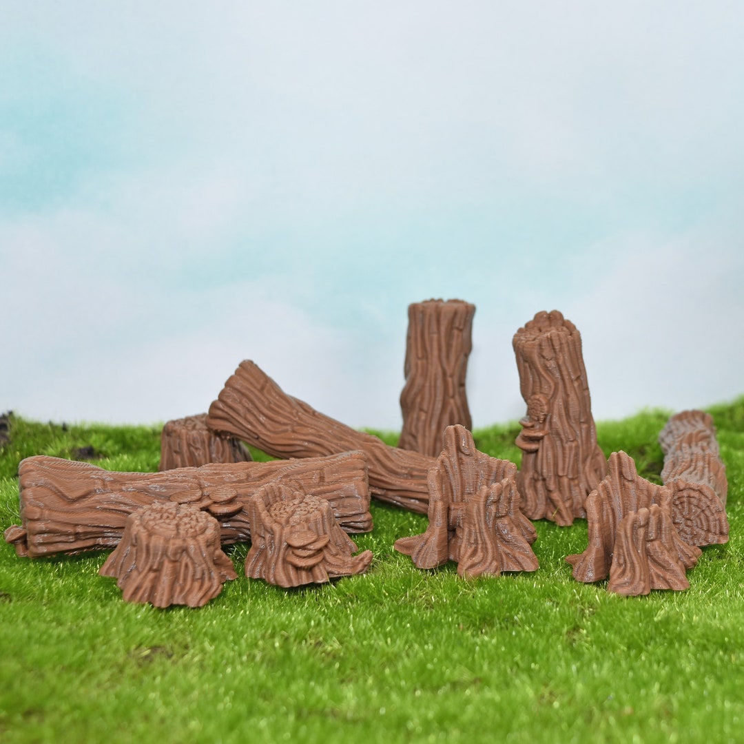 Dnd Terrain Dead Tree Logs Set for 28mm Fantasy Dnd Terrain Wargaming ...