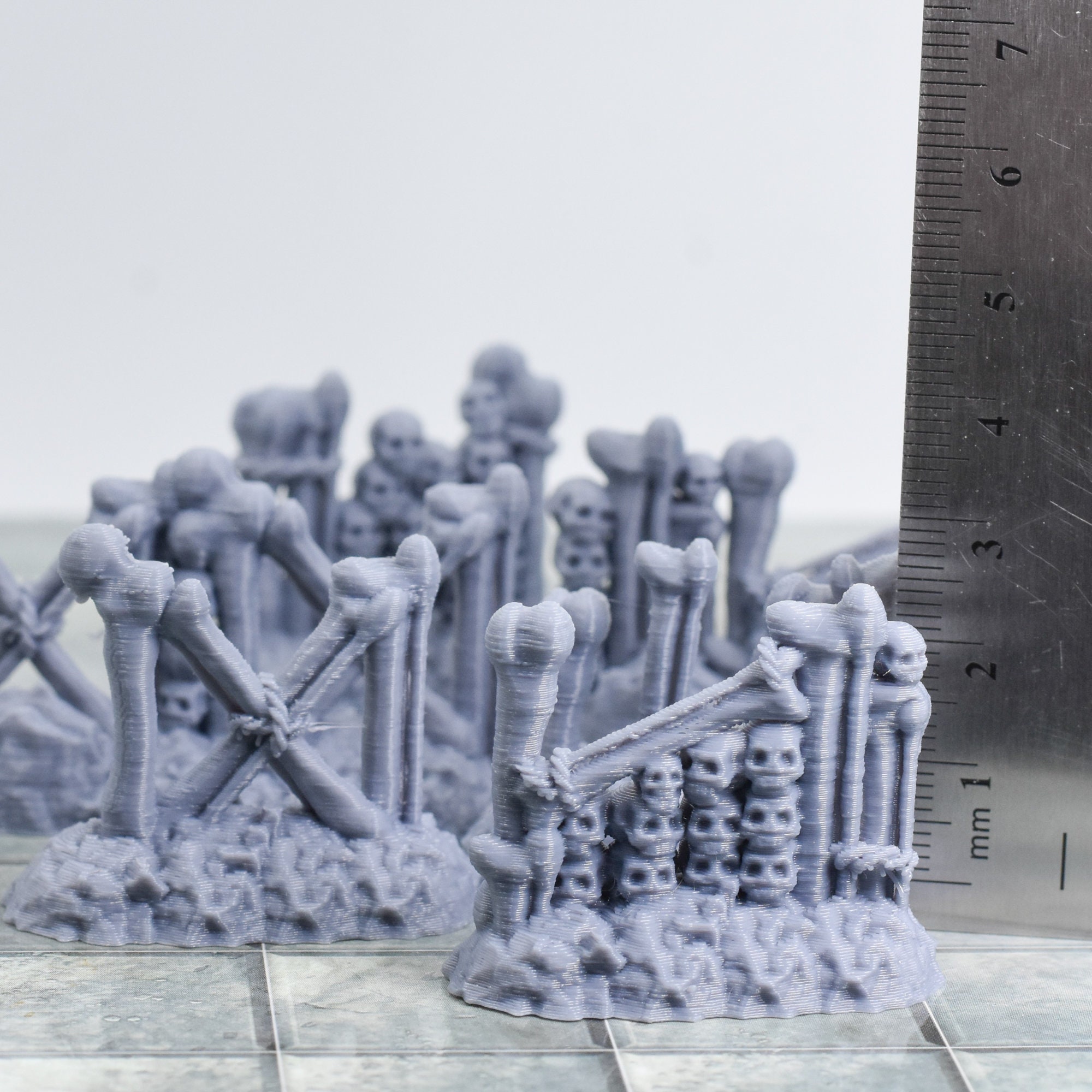 Miniature Terrain Goblin Bone Fences for Dungeons and Dragons | Etsy