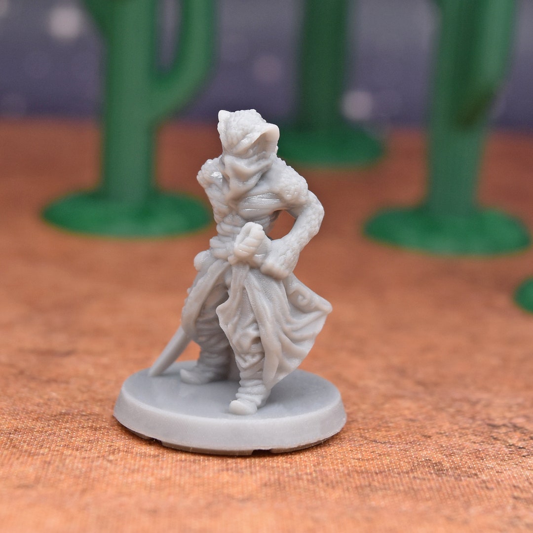 Dnd Figures Anthropomorphic Snake Assassin Dnd Miniatures for Tabletop ...