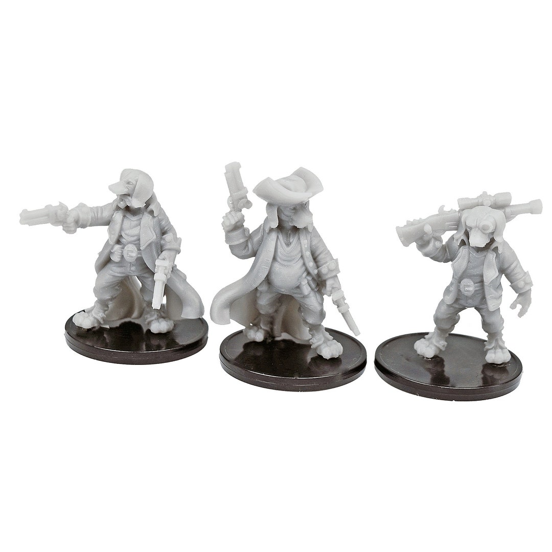 Dnd Miniature Set of Anthropomorphic Beagle Gunslinger Dog Dnd ...