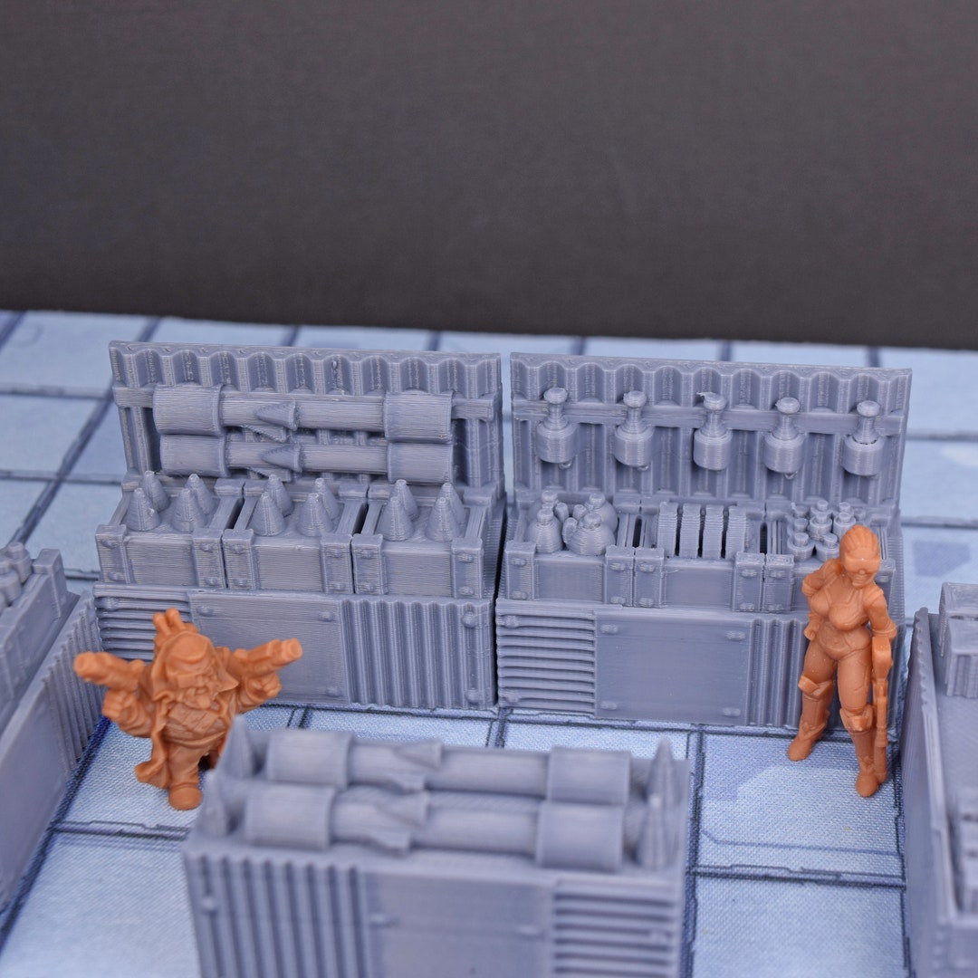 Scifi Terrain Scifi Weapon Vendor Set to Use as 28mm Wargaming Terrain ...