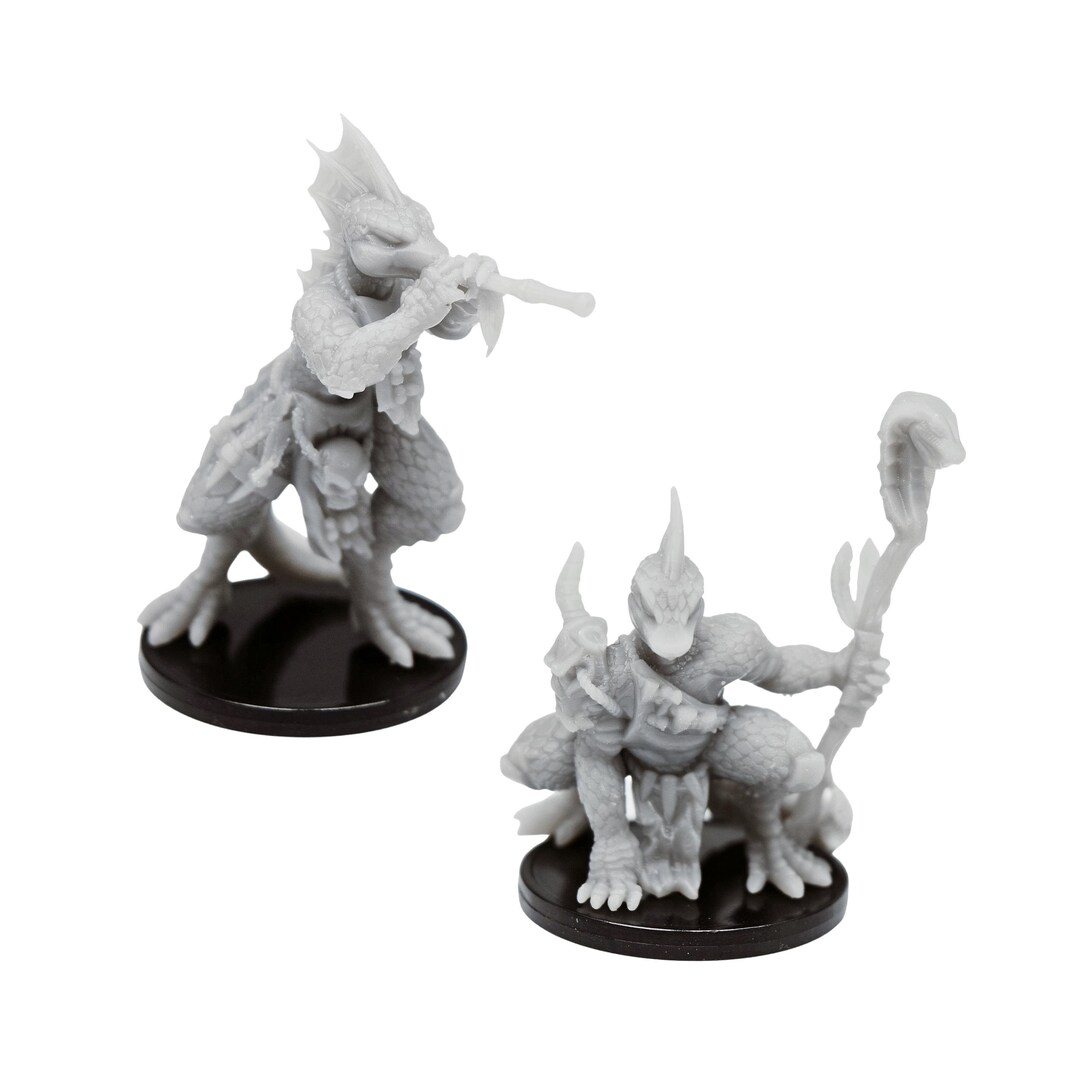 Female Lizardfolk Miniature Set for Tabletop Miniature Games - Etsy