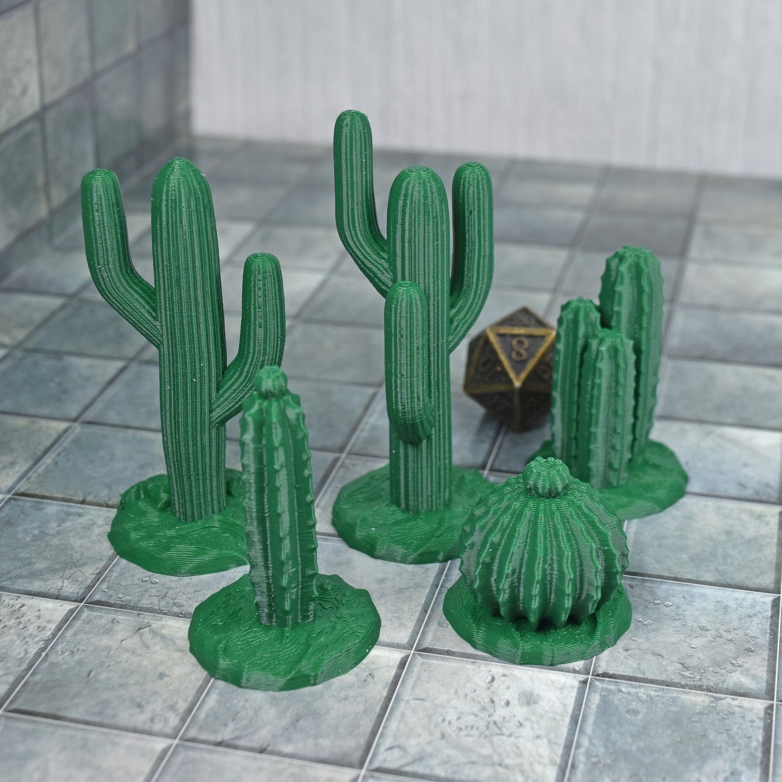 28mm terrain Miniature Cactus Plants for Dungeons and Dragons | Etsy