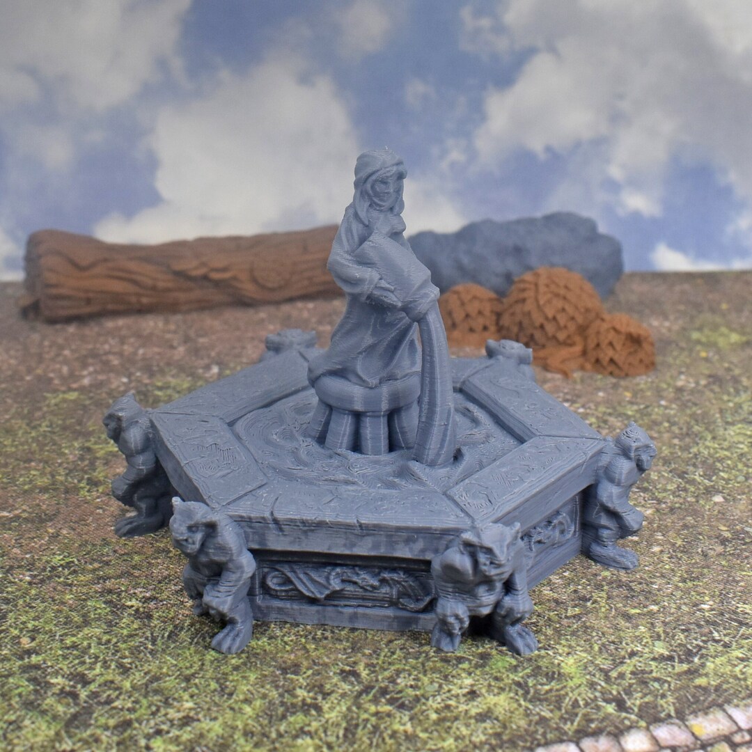 Dnd Terrain Village Terrain Fountain Scatter Terrain Pieces for 28mm ...