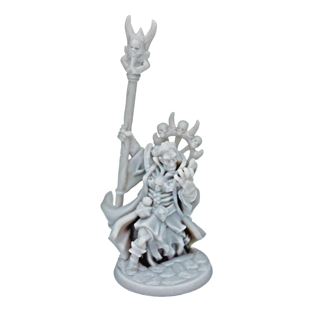 Necromancer Miniature Unpainted Halloween Dnd Figures for Tabletop ...