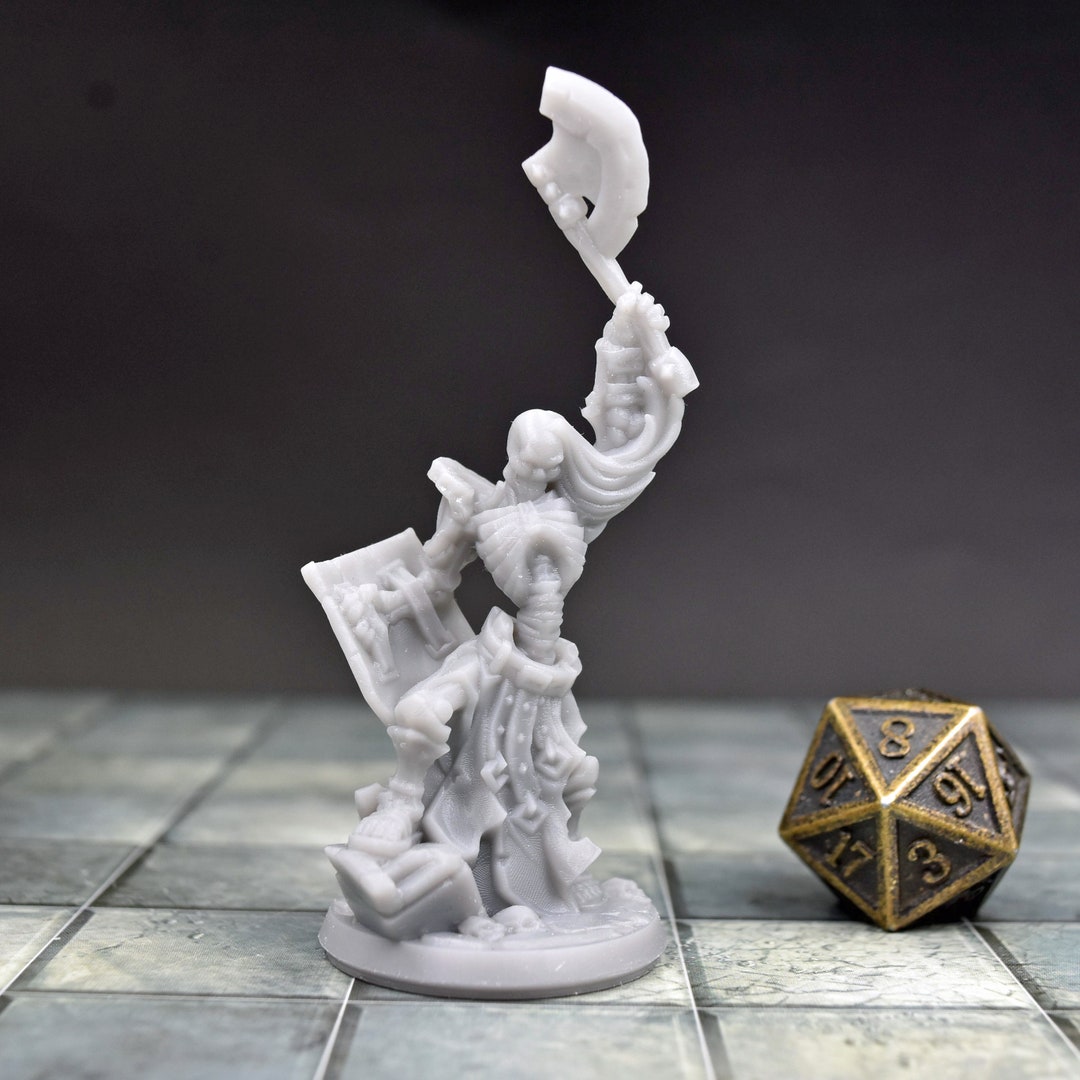 Dnd Undead Skeleton Miniature Swinging Axe Unpainted Miniatures for Dnd ...