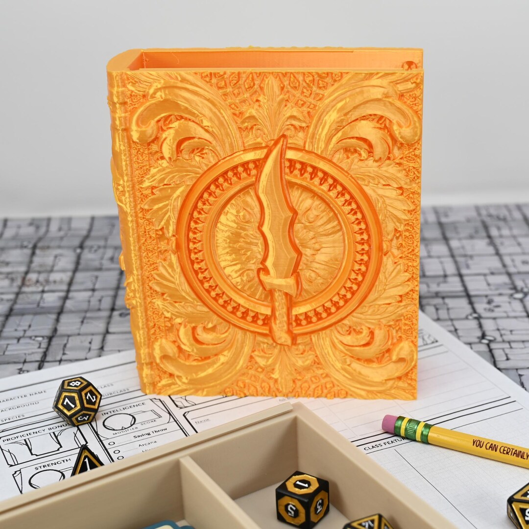 Rogue Thief Dice Vault Storage Book Box With Rolling Tray for Tabletop ...