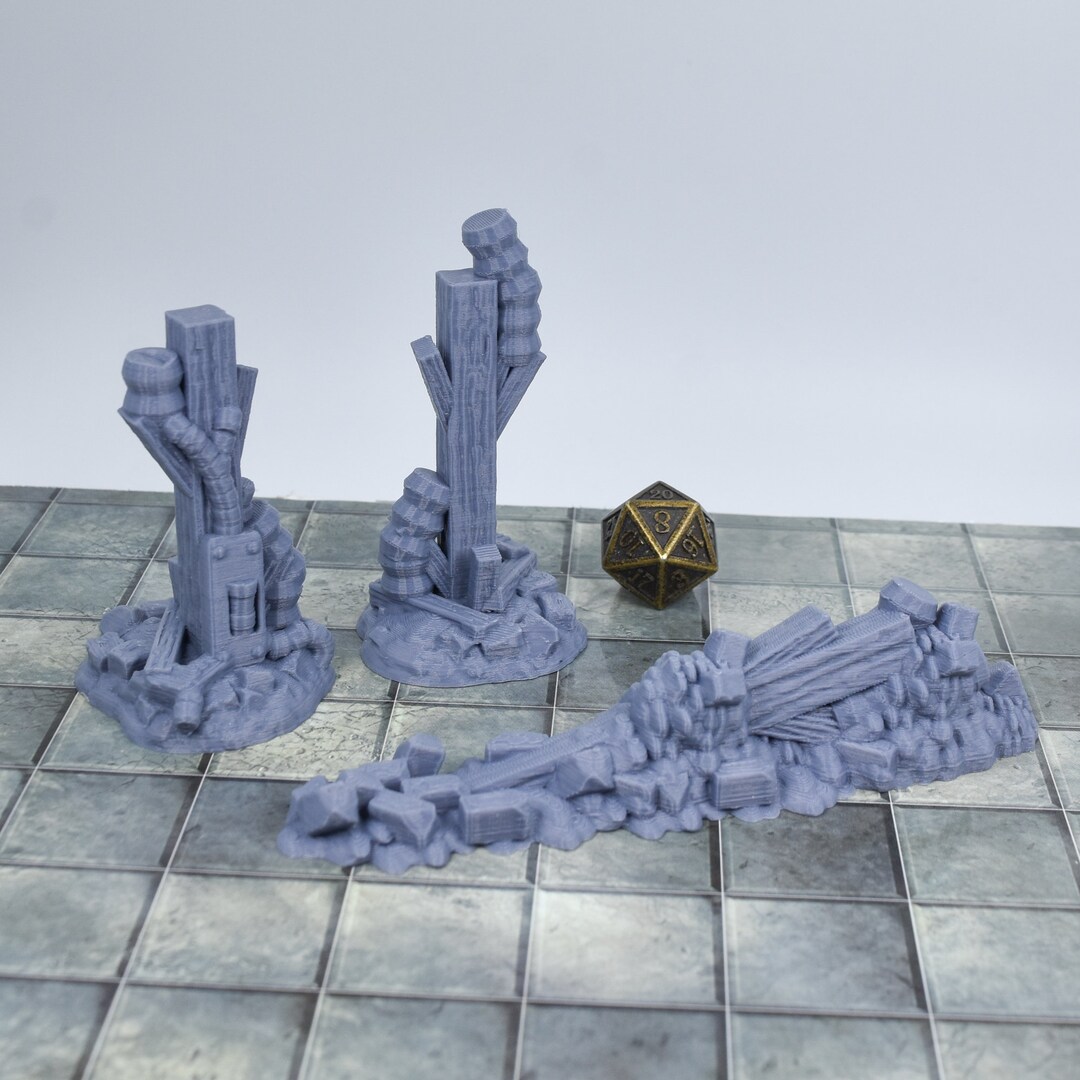 Cyberpunk Terrain Power Poles Unpainted Sci-fi Wasteland Dnd Miniatures ...