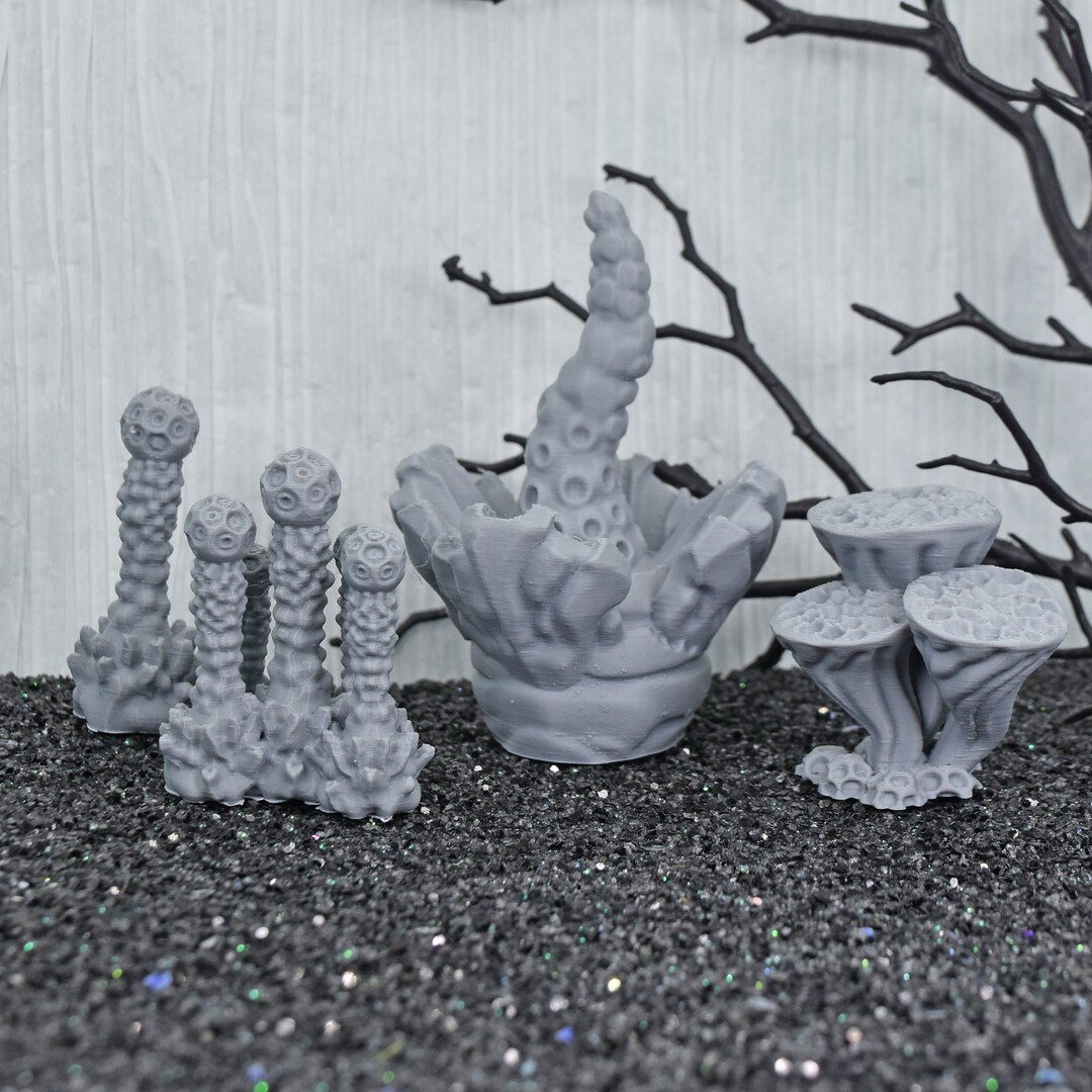 Scifi Terrain Alien Flora Set to Use as 28mm Wargaming Terrain for Dnd ...