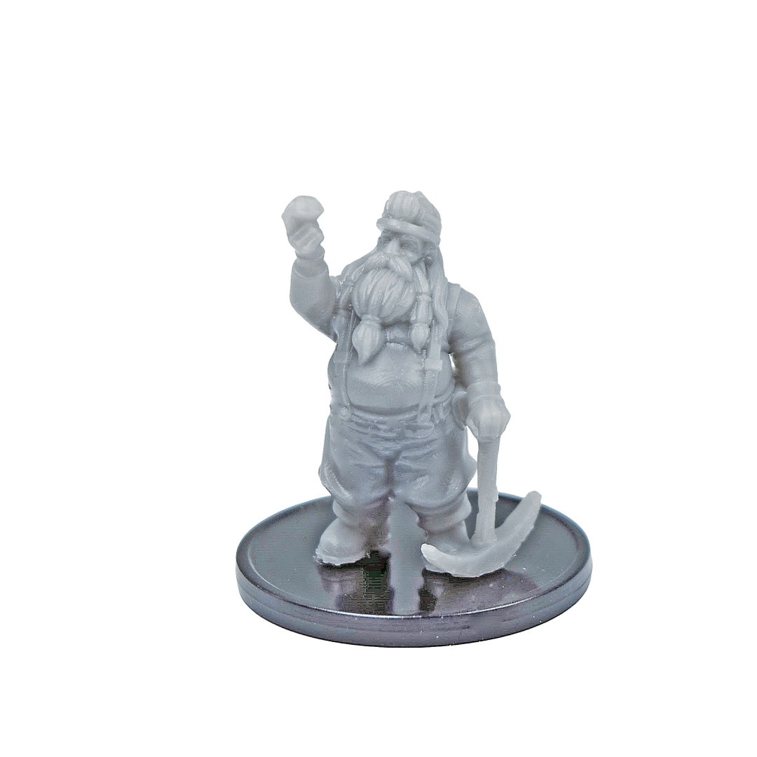 Dungeons and Dragons Dwarf Gem Miner DND Miniature for 28mm - Etsy