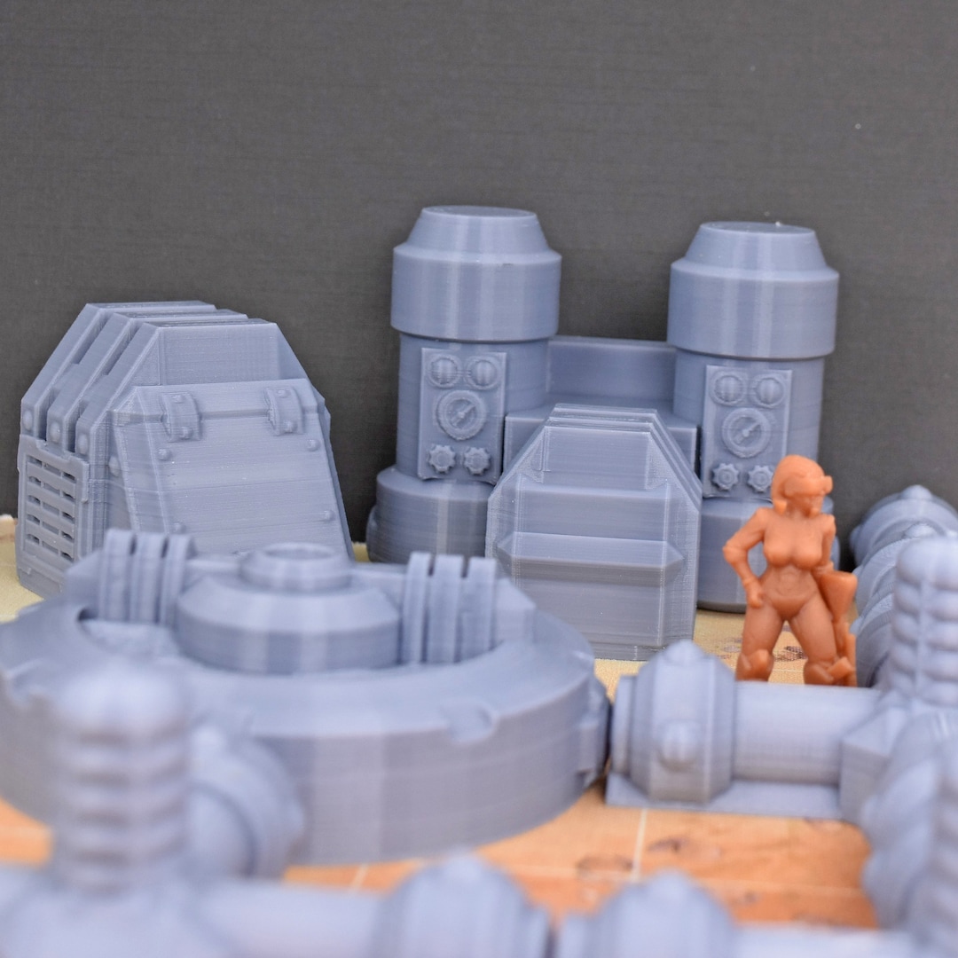 Cyberpunk Terrain Mega Processing Plant Set for Dnd Terrain and ...