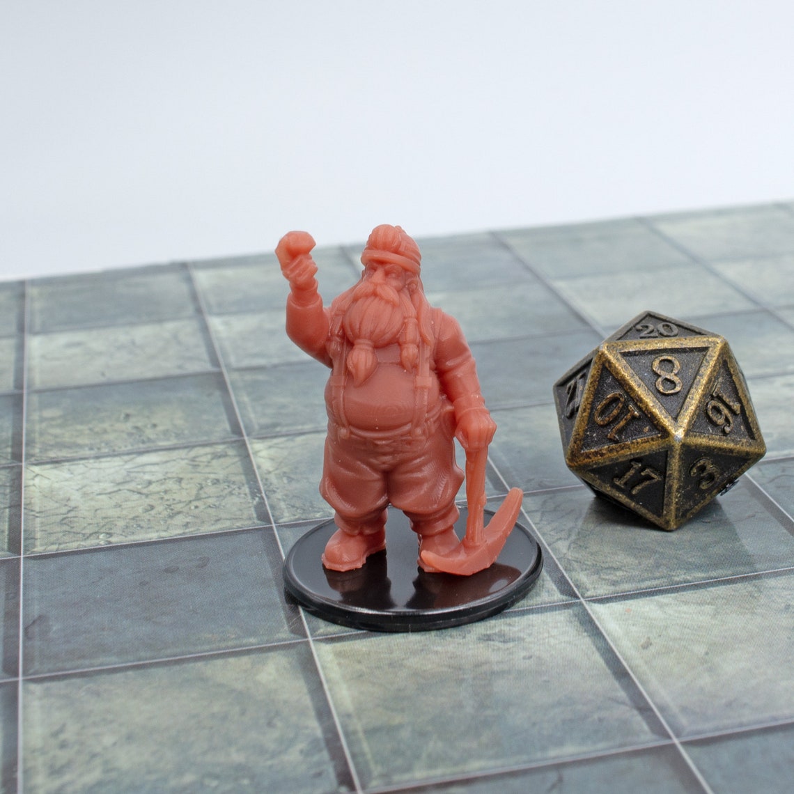 Dwarf Gem Miner DND Miniature for 28mm Miniature Role Playing | Etsy