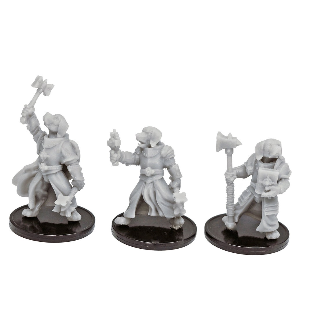 Dnd Miniature Set of Anthropomorphic Beagle Cleric Dog Dnd Miniatures ...