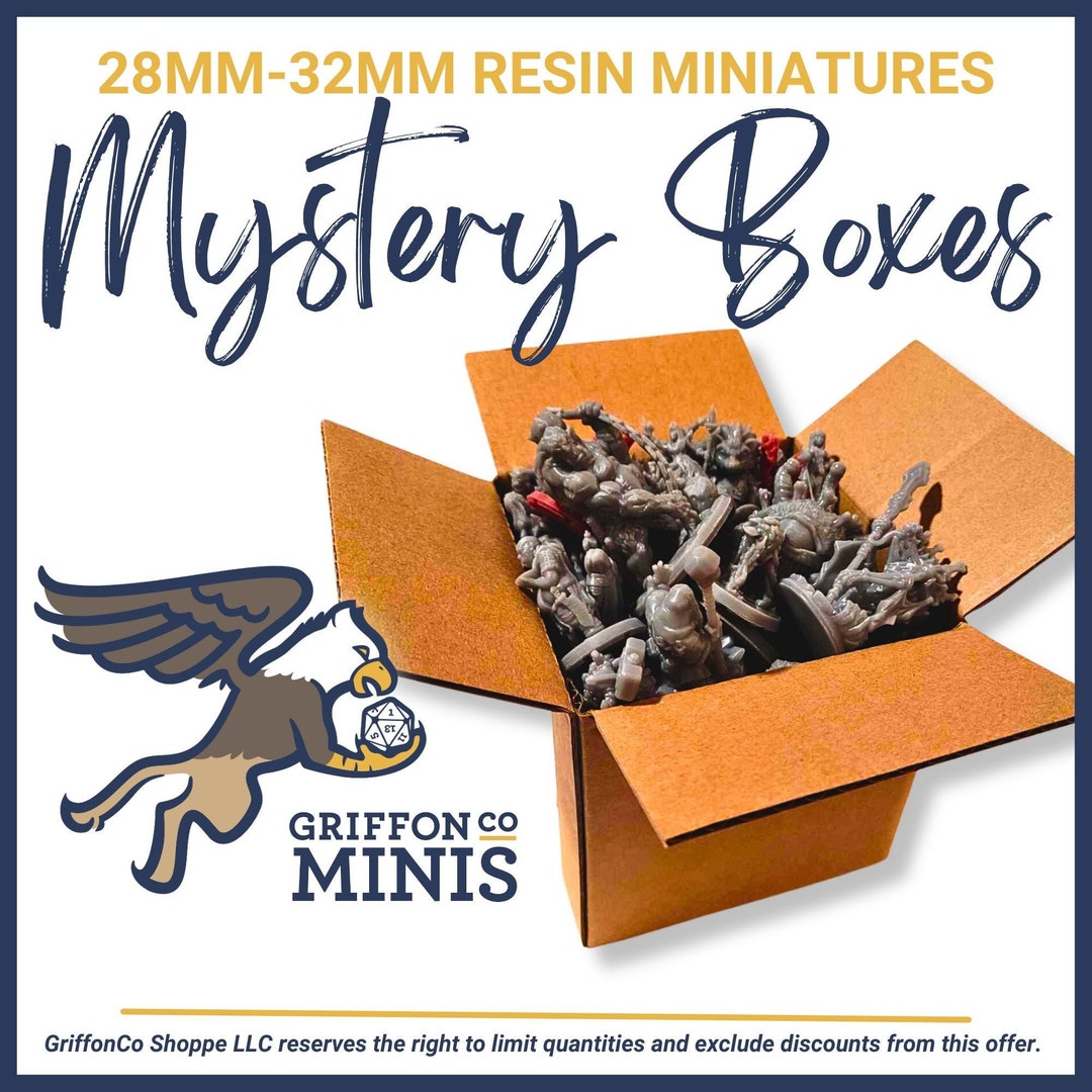 Dnd Mystery Box of Miniatures for 28mm or 32mm Tabletop Wargaming Scifi ...