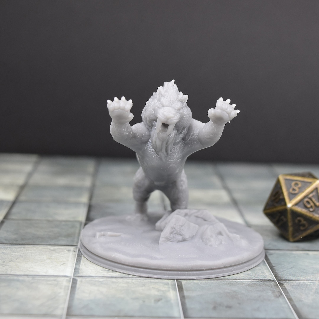 Dnd Figures Sabertooth Pouncing Unpainted Miniatures for Tabletop ...