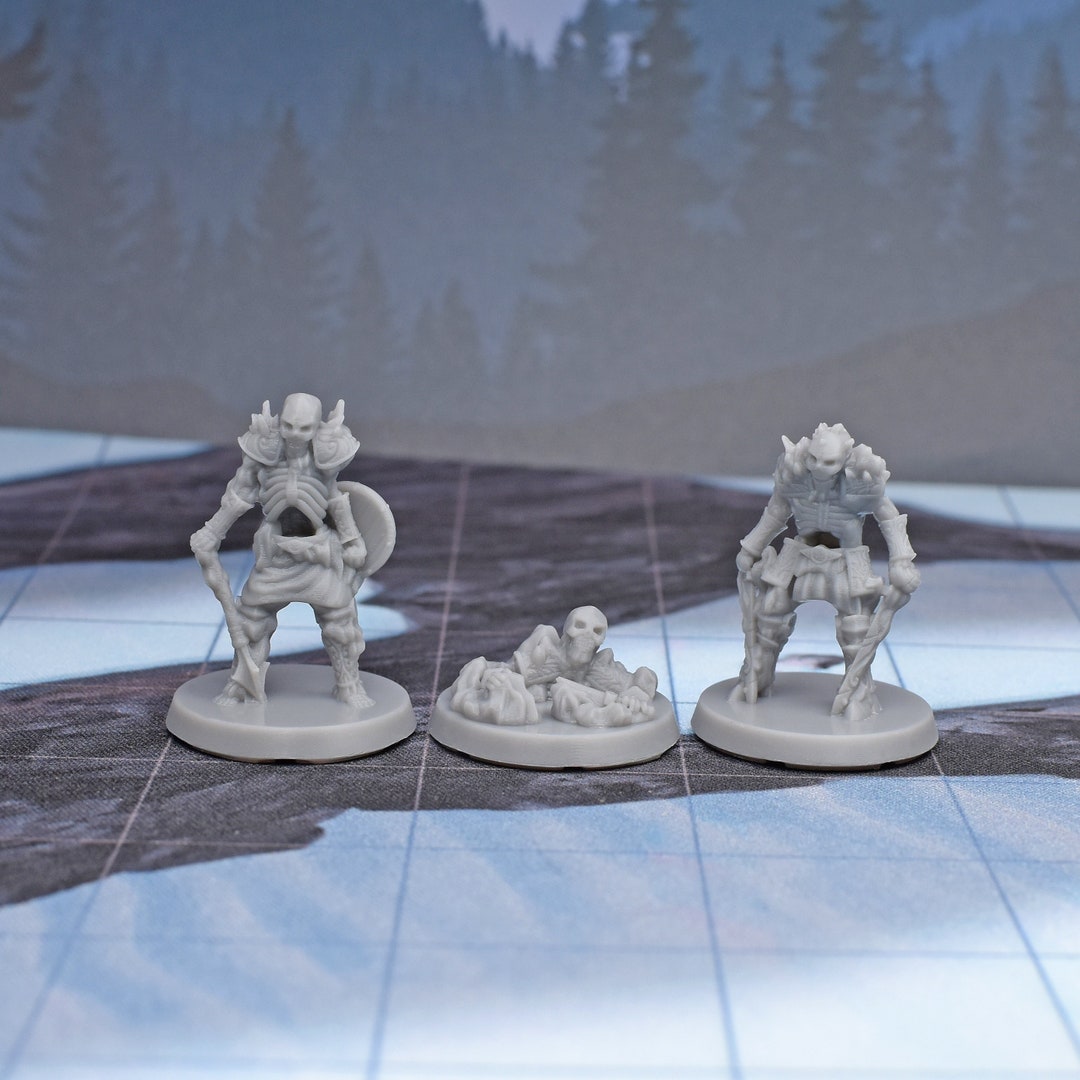 Dnd Miniature Undead Winter Skeletons Unpainted Miniatures for Dnd ...