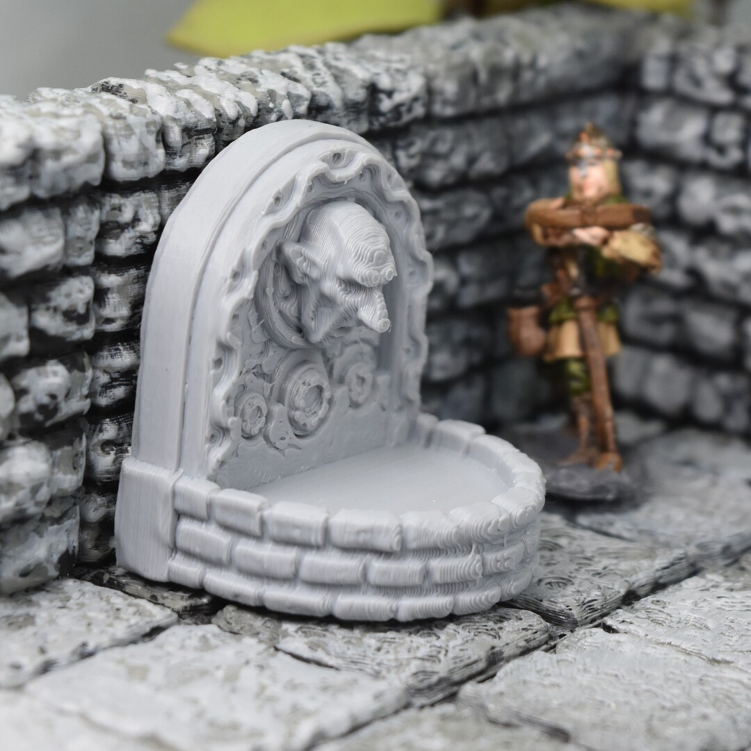 Dnd Dungeon Demon Fountain is 3d Printed Terrain to Use as Dnd ...