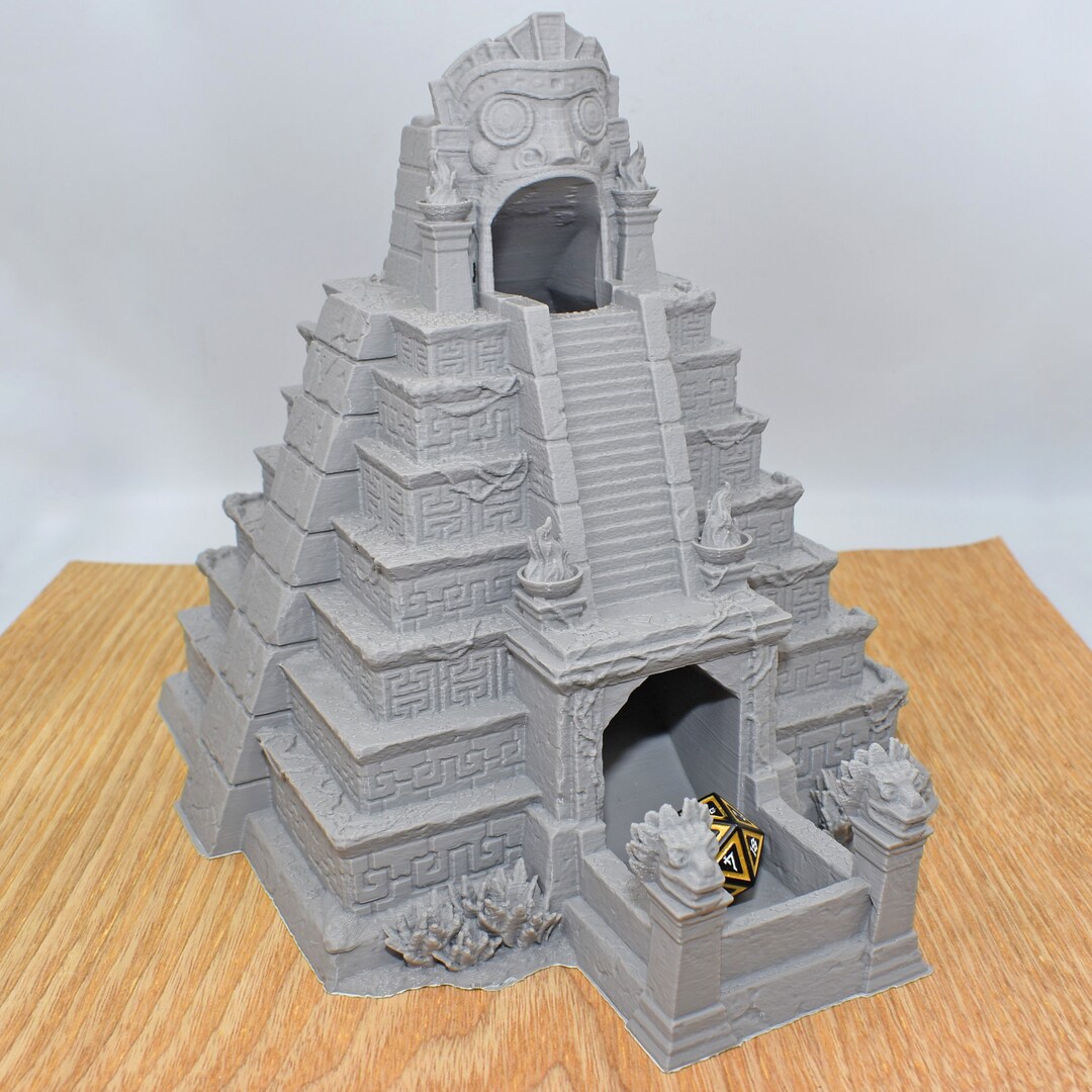 Dnd Tabletop Accessory Aztech Pyramid Dice Tower for Wargaming Dice - Etsy