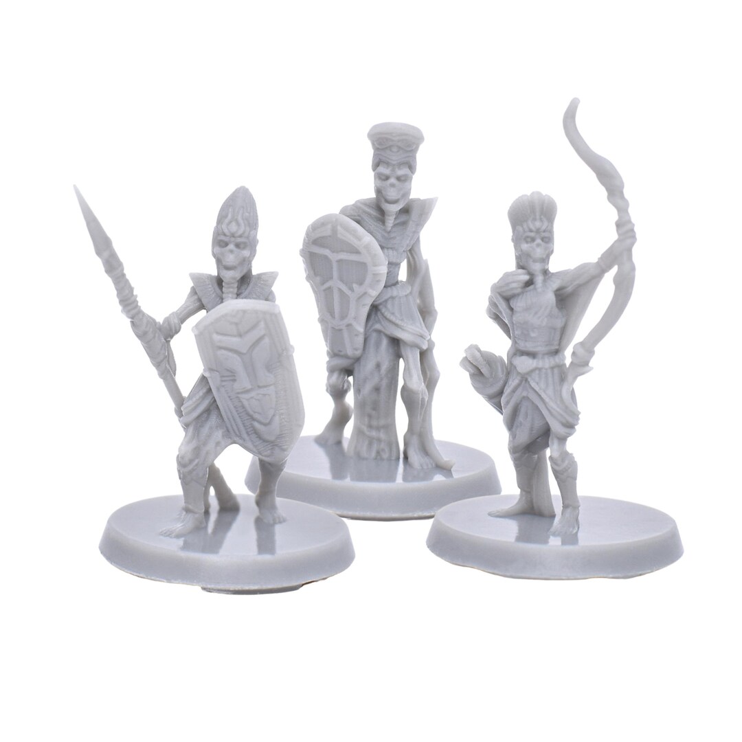 Dnd Miniature Set of Egyptian Guards Unpainted Undead Dnd Figures for ...